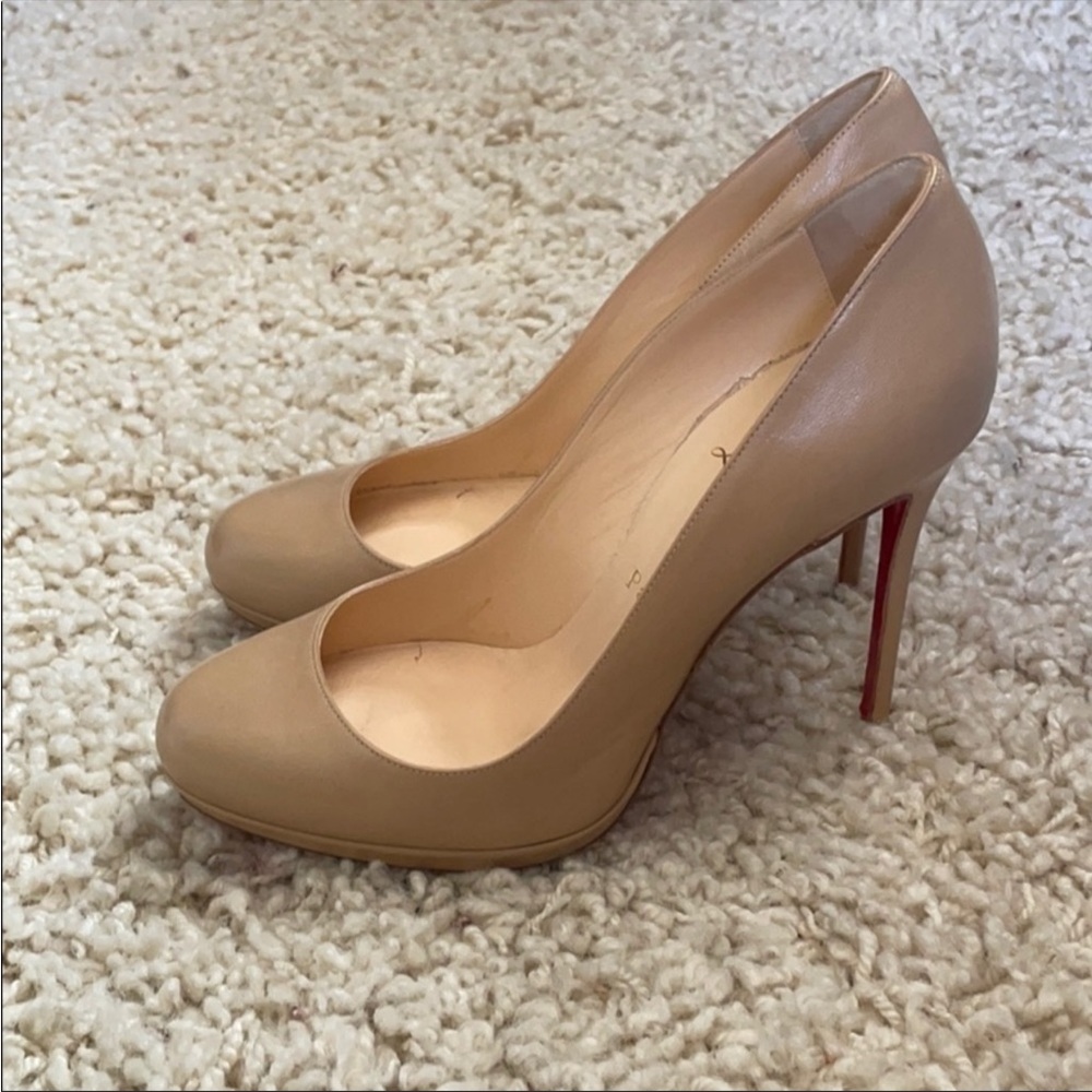 Christian Louboutin Filo 120 Kid Nude Pump - Gem